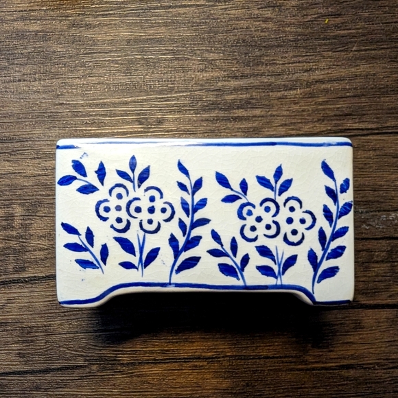 E.L.P.A | Other | Portugal Blue White Flower Frog Brick | Poshmark